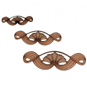 Art Deco & Nouveau Style Ornament 11 - MDF Wood Shape